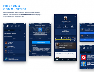 Playstation app redesign - Free Sketch UI kit - Freebiesbug