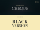 Cheque: A free font with vintage look - Freebiesbug