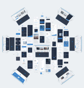 LiquidPro: A free UI kit for Photoshop - Freebiesbug