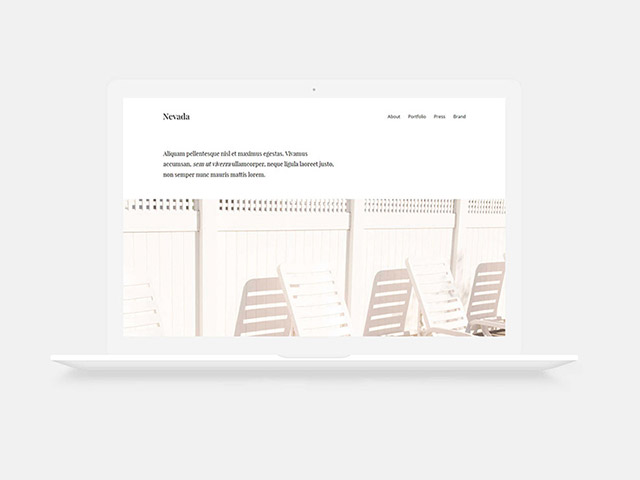 Nevada: Minimal one-page HTML template - Freebiesbug