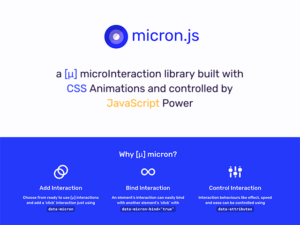 Micron.js: A JS library for creating CSS animations - Freebiesbug