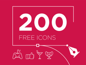 Free set of 200 vector icons for Illustrator - Freebiesbug