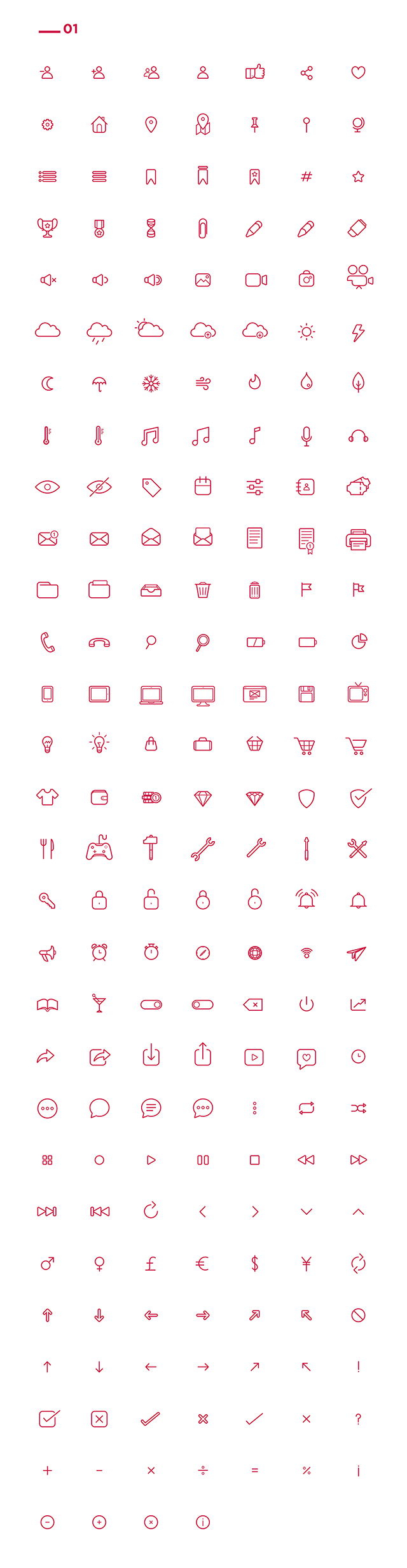 Free set of 200 vector icons for Illustrator - Freebiesbug