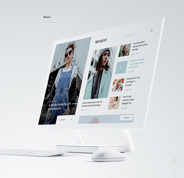 MI Talent: A website template for agencies - Freebiesbug