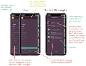 Slack iPhone UI redesign concept - Freebiesbug