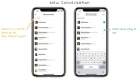Slack iPhone UI redesign concept - Freebiesbug