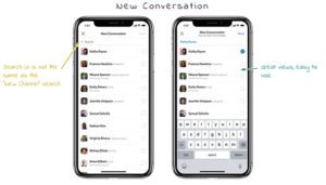 Slack iPhone UI redesign concept - Freebiesbug