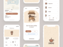 Coffee app design template for Sketch - Freebiesbug