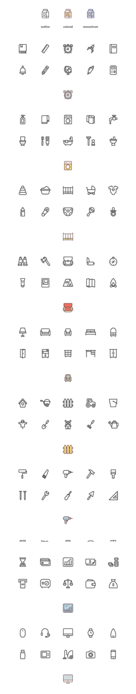 A free set of 150 vector icons - Freebiesbug