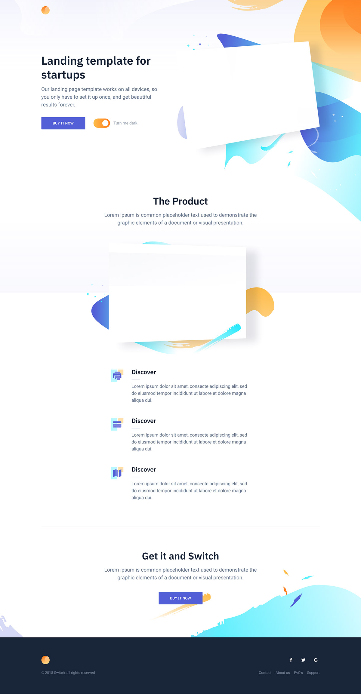 Switch: Day & Night HTML template - Freebiesbug