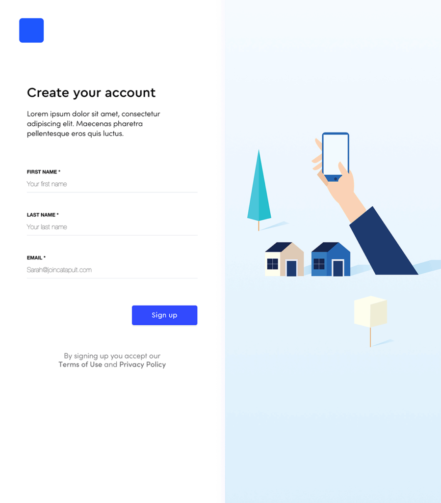 Signup flow: 6 beautiful UI screens - Freebiesbug