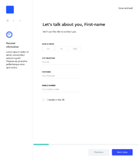 Signup flow: 6 beautiful UI screens - Freebiesbug