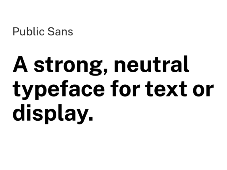 Public Sans: A neutral open-source typeface - Freebiesbug