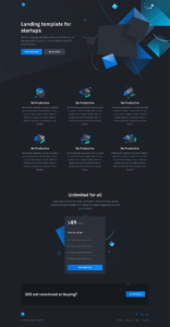 Solid: Free HTML template featuring 3D illustrations - Freebiesbug