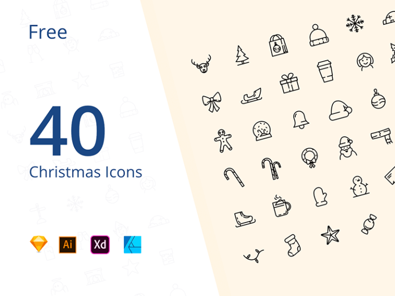 40 Free Christmas icons - Freebiesbug