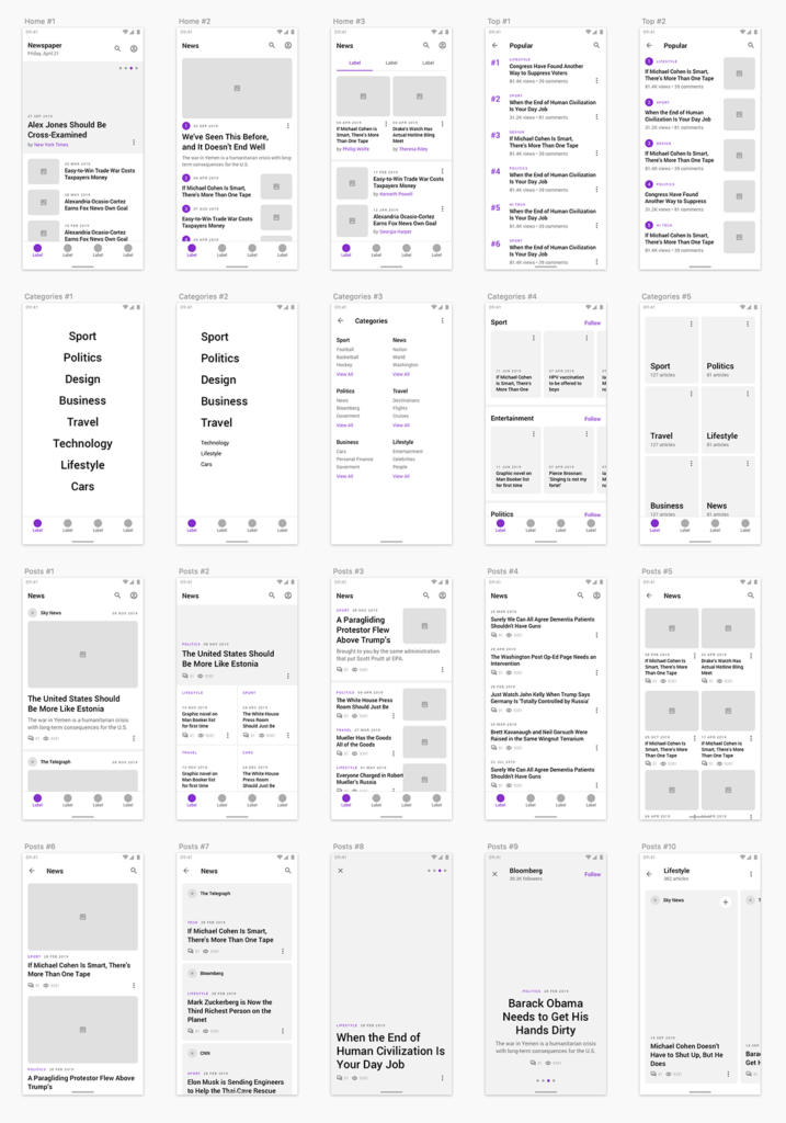 Fragments: Android wireframe kit - Freebiesbug Fragments: Android wireframe kit - Freebiesbug