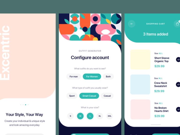 Outfitr: A UI kit for fashion apps - Freebiesbug