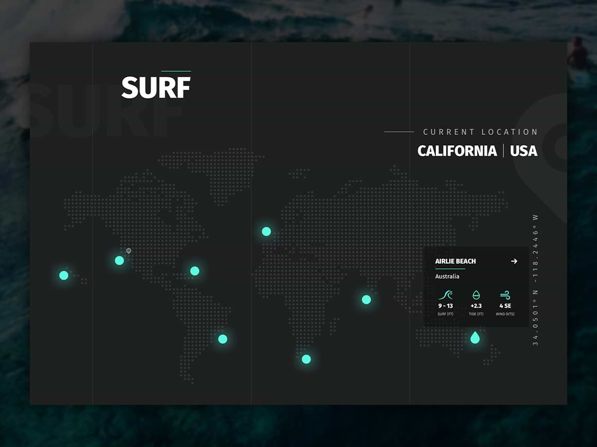 GoSurf: Free website template for surfing and travels - Freebiesbug