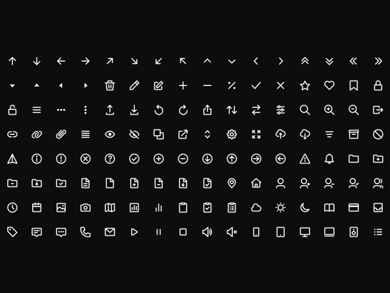 Mono Icons: 136+ free SVG icons for UI design - Freebiesbug