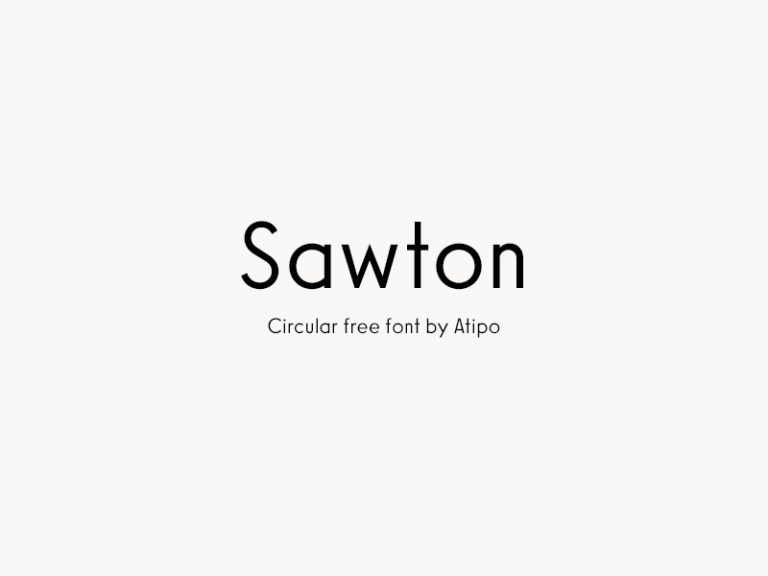 Sawton Circular Thin: Free geometric font - Freebiesbug
