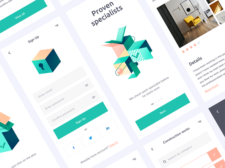 Free Mobile UI Kit by Outcrowd - Freebiesbug