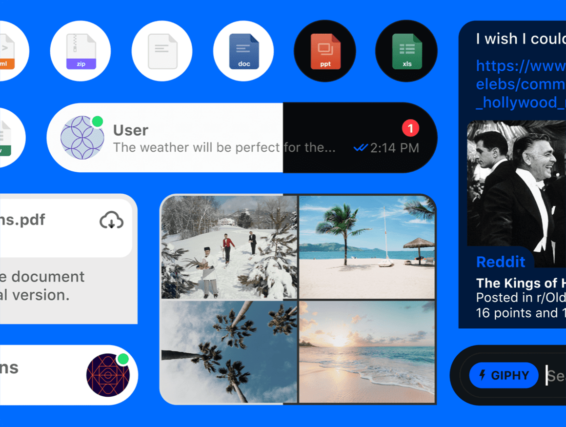 Free Mobile Chat UI Kit - Freebiesbug
