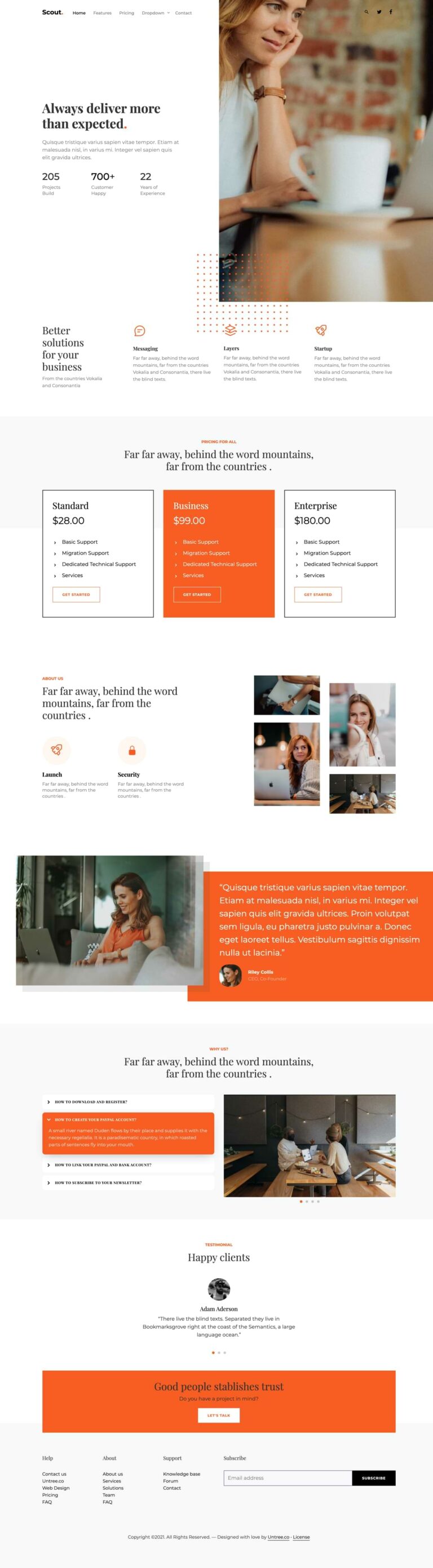 Scout: HTML Template for SaaS & Startups - Freebiesbug