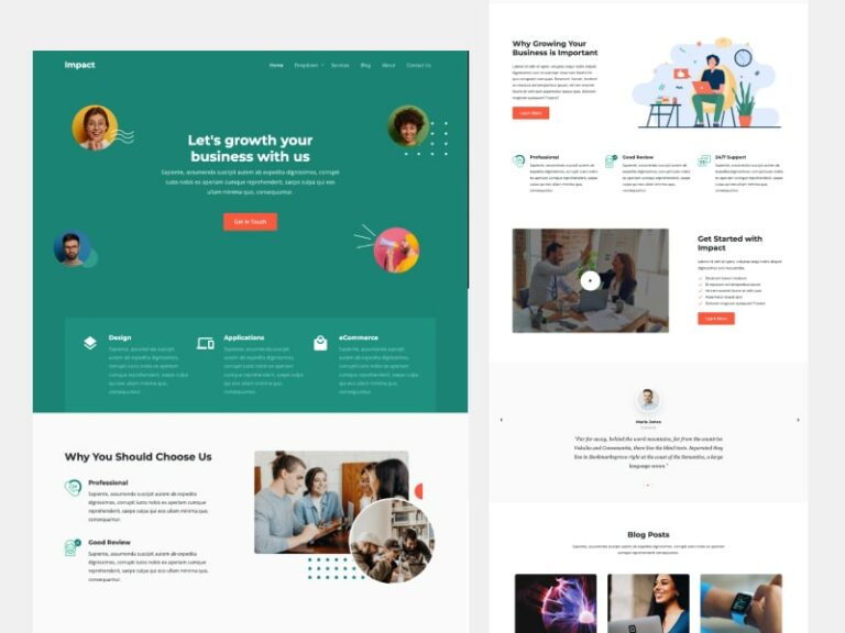 Impact: Free Bootstrap Template for Agency & Startups - Freebiesbug