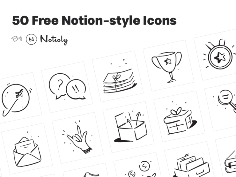 50 Free Notion-style icons - Freebiesbug