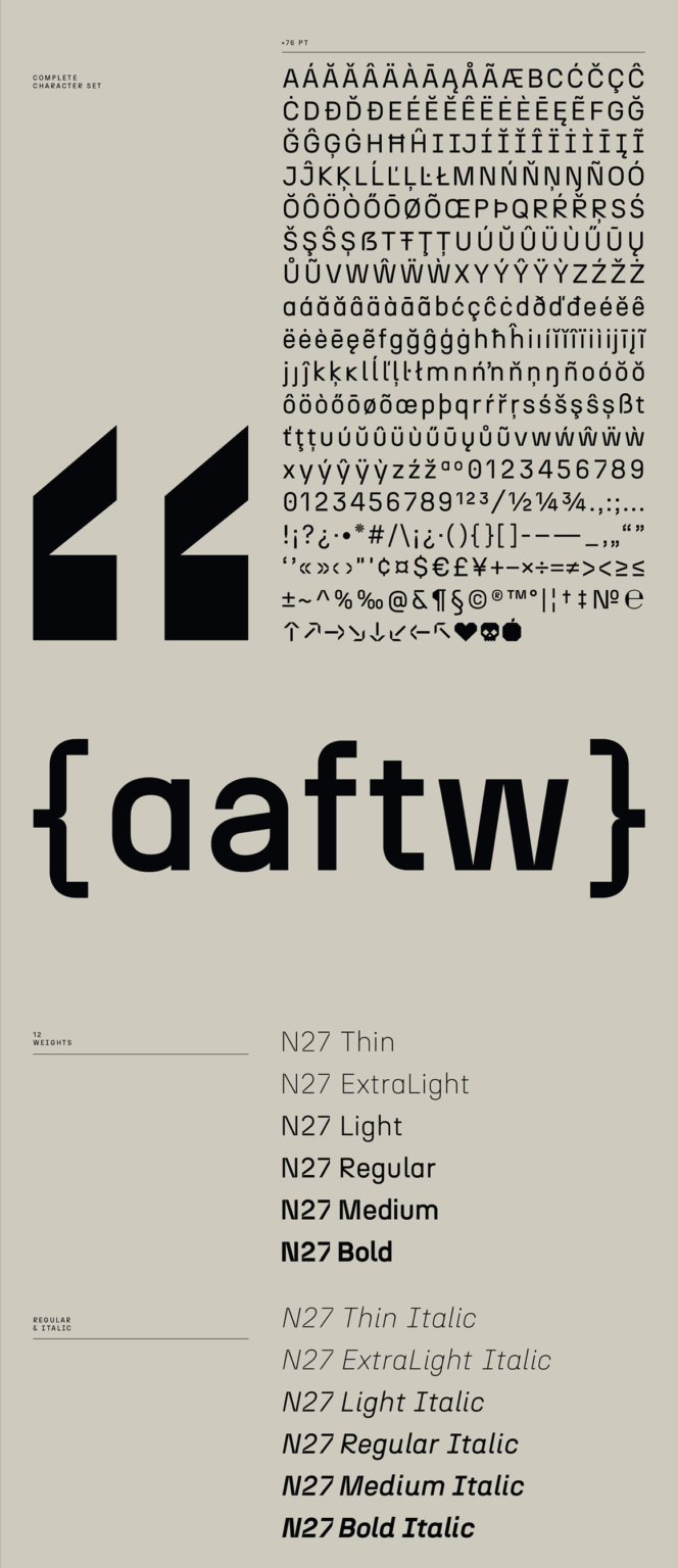 N27: Avant-grotesk font-family - Freebiesbug