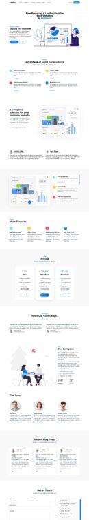 Landing: Free HTML Bootstrap Template - Freebiesbug