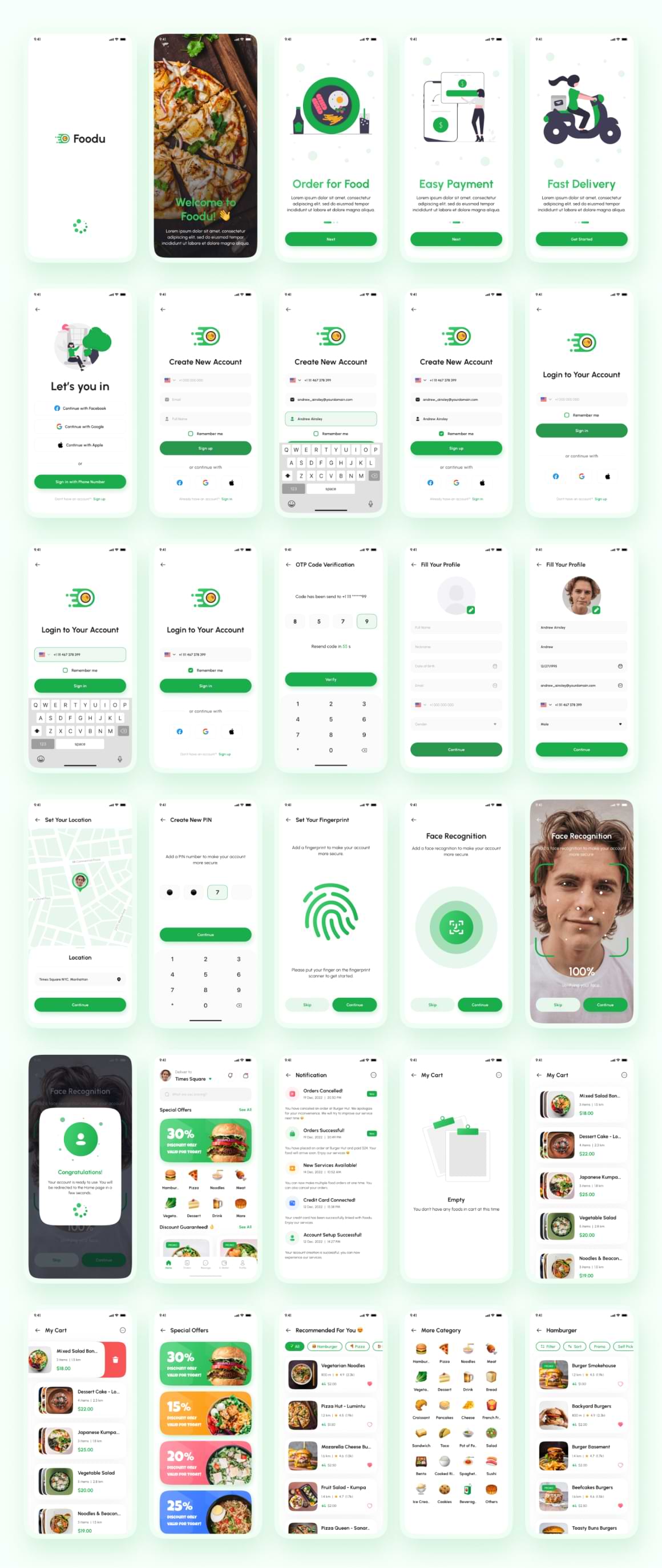 Foodu: Food Delivery App UI for Figma - Freebiesbug