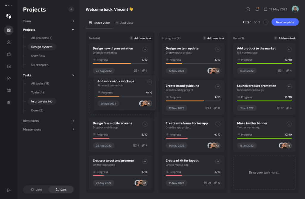 Free To-Do List Dashboard Design Template - Freebiesbug