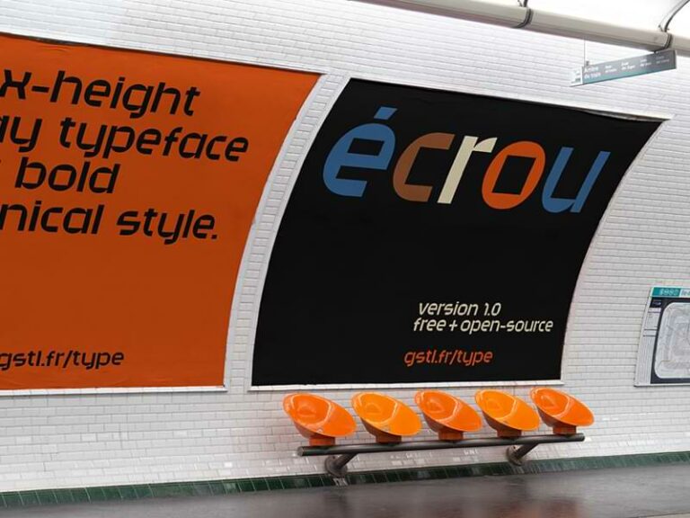 Écrou: A Free Font with a Bold Mechanical Style - Freebiesbug