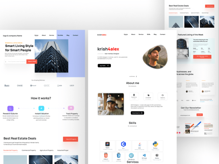 Free Figma UI Kit for Website Design - Freebiesbug