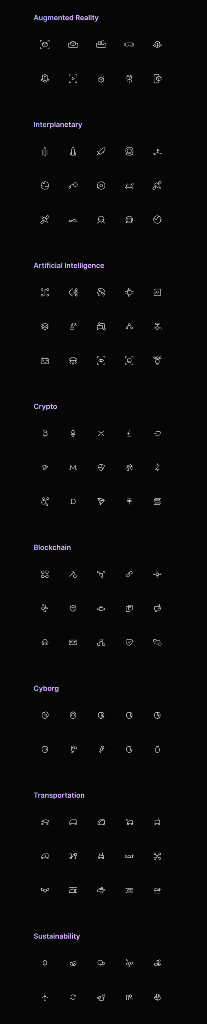 Futicons: A set of SVG icons for the future - Freebiesbug
