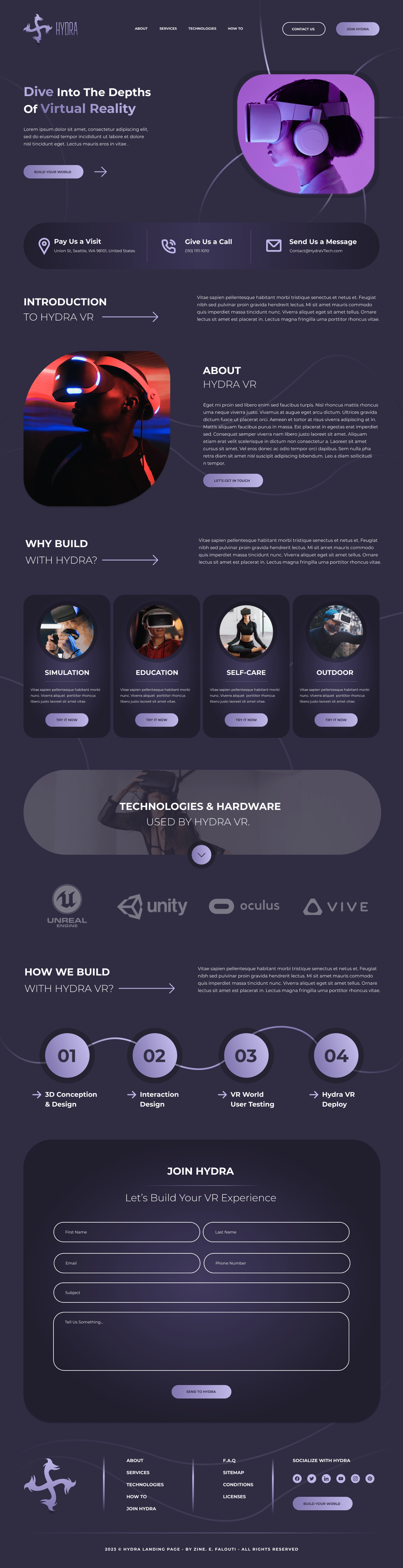 Hydra: Futuristic Landing Page Template for Figma - Freebiesbug