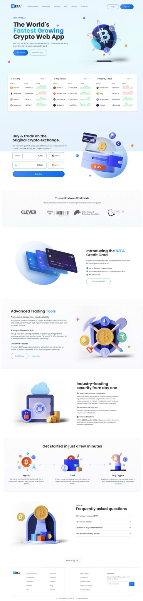 NEFA: Free Nuxt.js landing page template - Freebiesbug