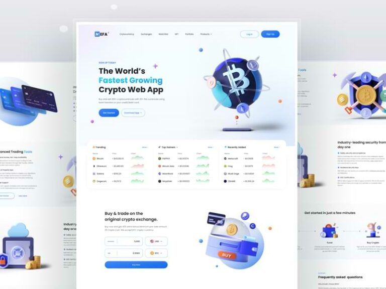 NEFA: Free Nuxt.js landing page template - Freebiesbug