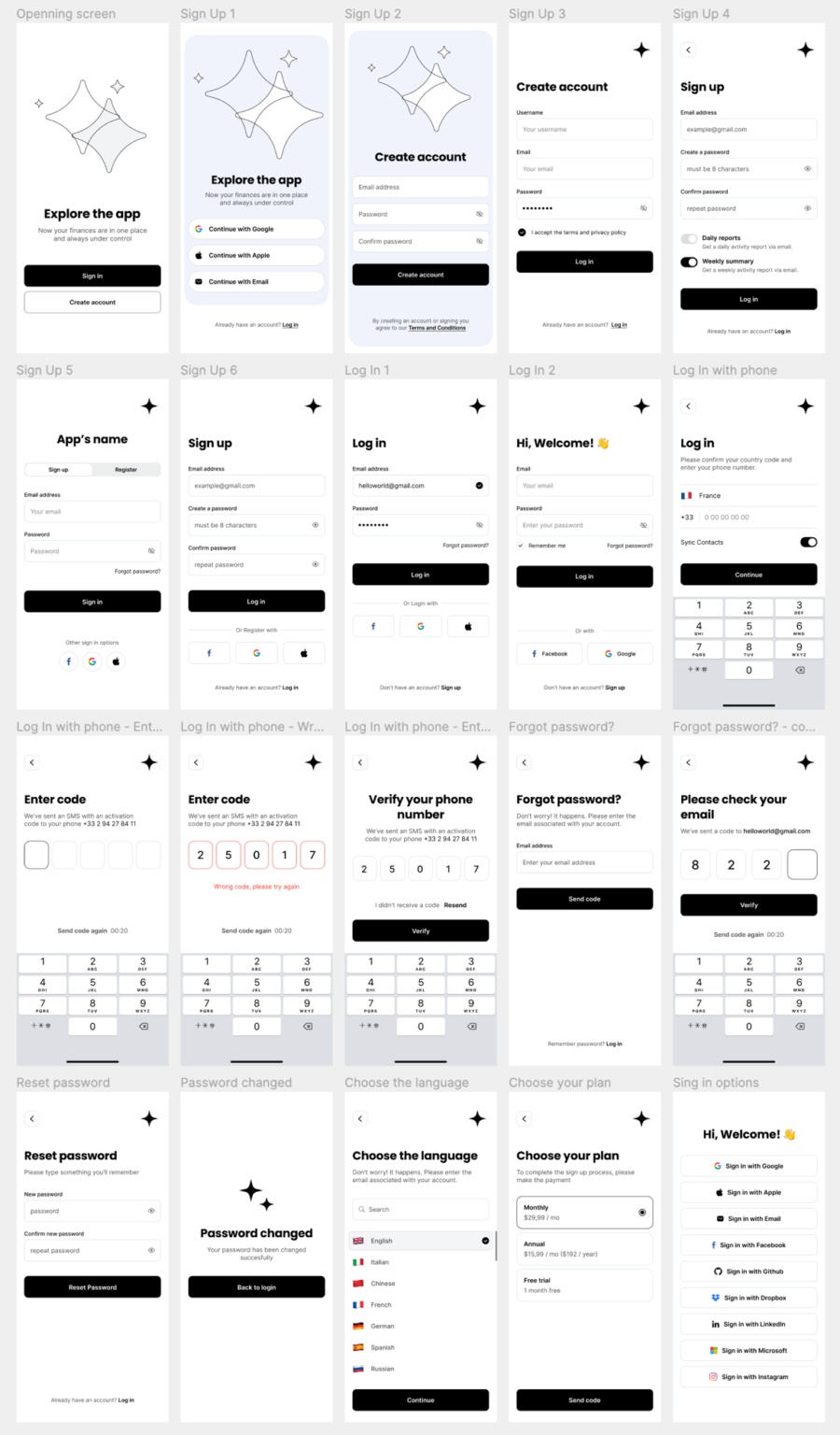 Registration UI screens for mobile apps - Freebiesbug
