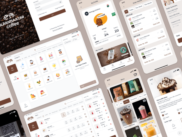 Coffee Ordering App: Free mobile UI kit - Freebiesbug