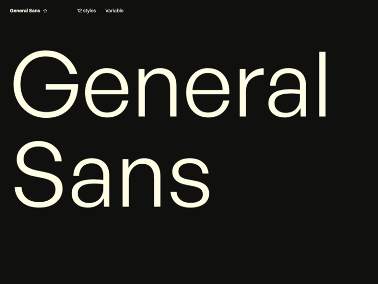 General Sans: Free Rationalist Sans Serif Typeface - Freebiesbug