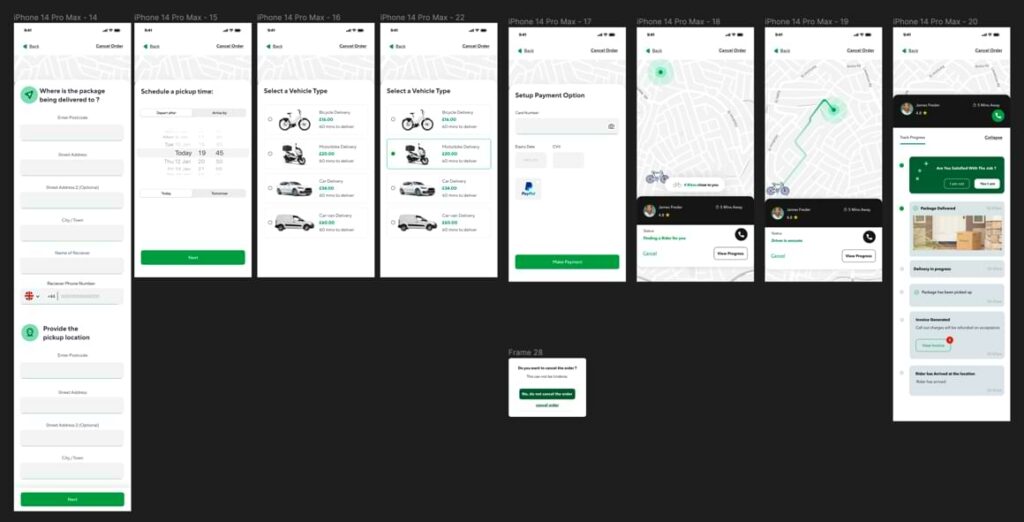 Skid: UI mobile kit for delivery app - Freebiesbug