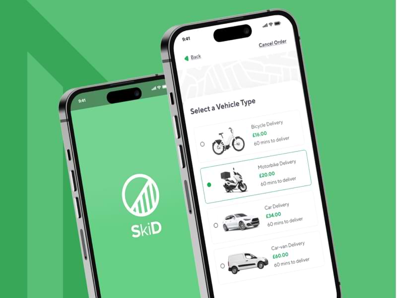 Skid: UI mobile kit for delivery app - Freebiesbug