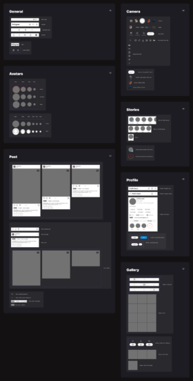 Instagram UI Kit for Figma - Freebiesbug