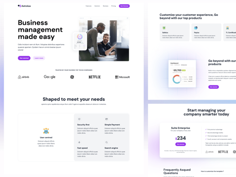 Astrolus: Free landing built with Astro & Tailwind CSS - Freebiesbug