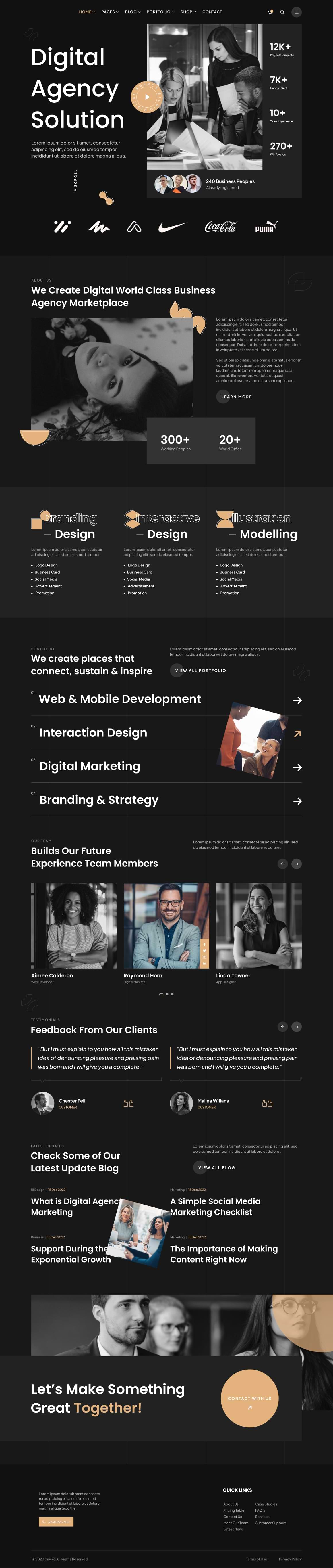 Digital Agency: Free Portfolio Website Template - Freebiesbug