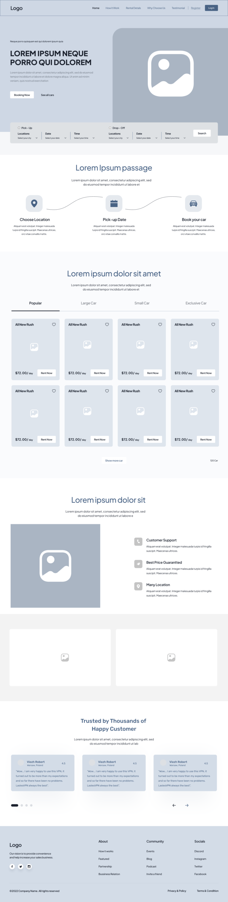Free Website Wireframe UI Kit - Freebiesbug