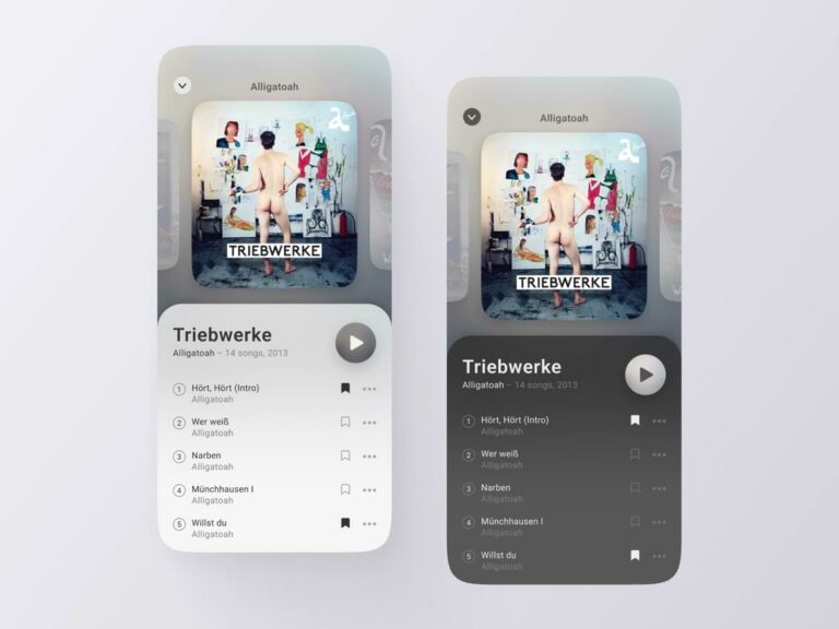 Music Player App for Figma - Freebiesbug