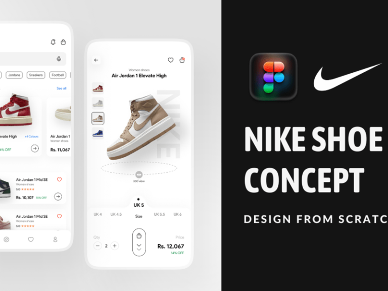 Nike Shoes Store - App Concept - Freebiesbug